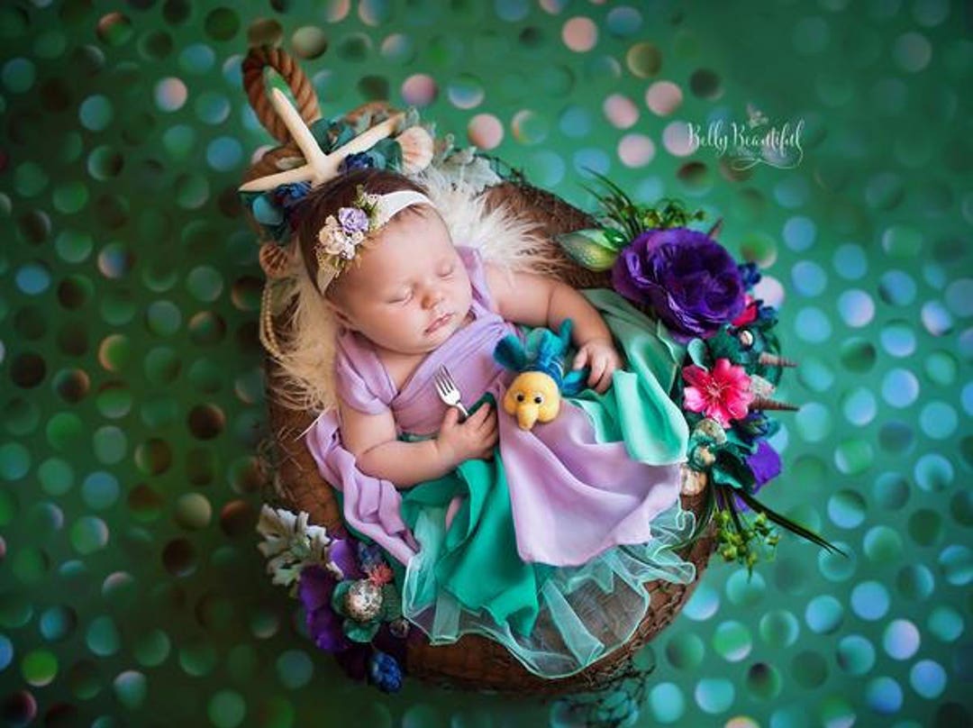 Rielle Newborn Princess Dress the Little Mermaid Style - Etsy