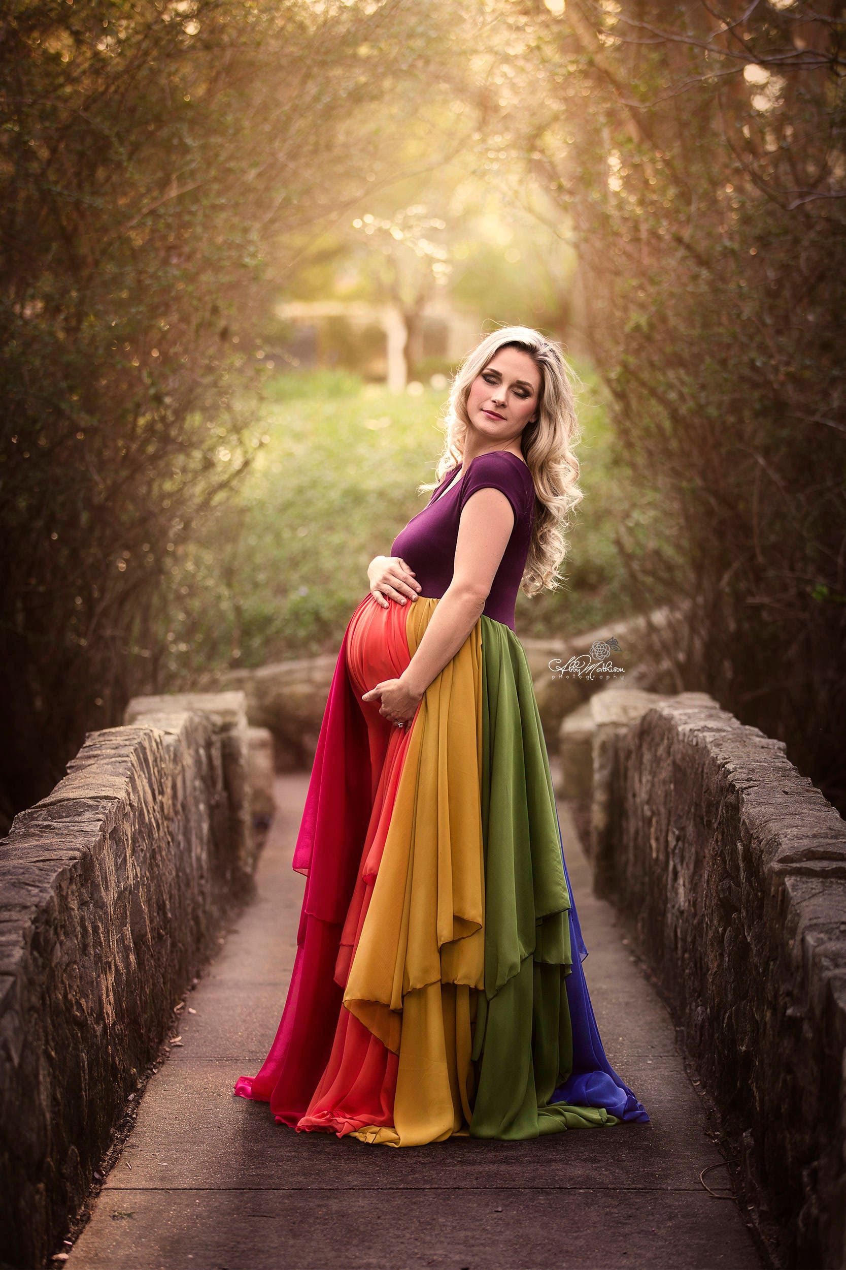 Rainbow Maternity Gown HOPE Gown Rainbow Baby Rainbow | Etsy