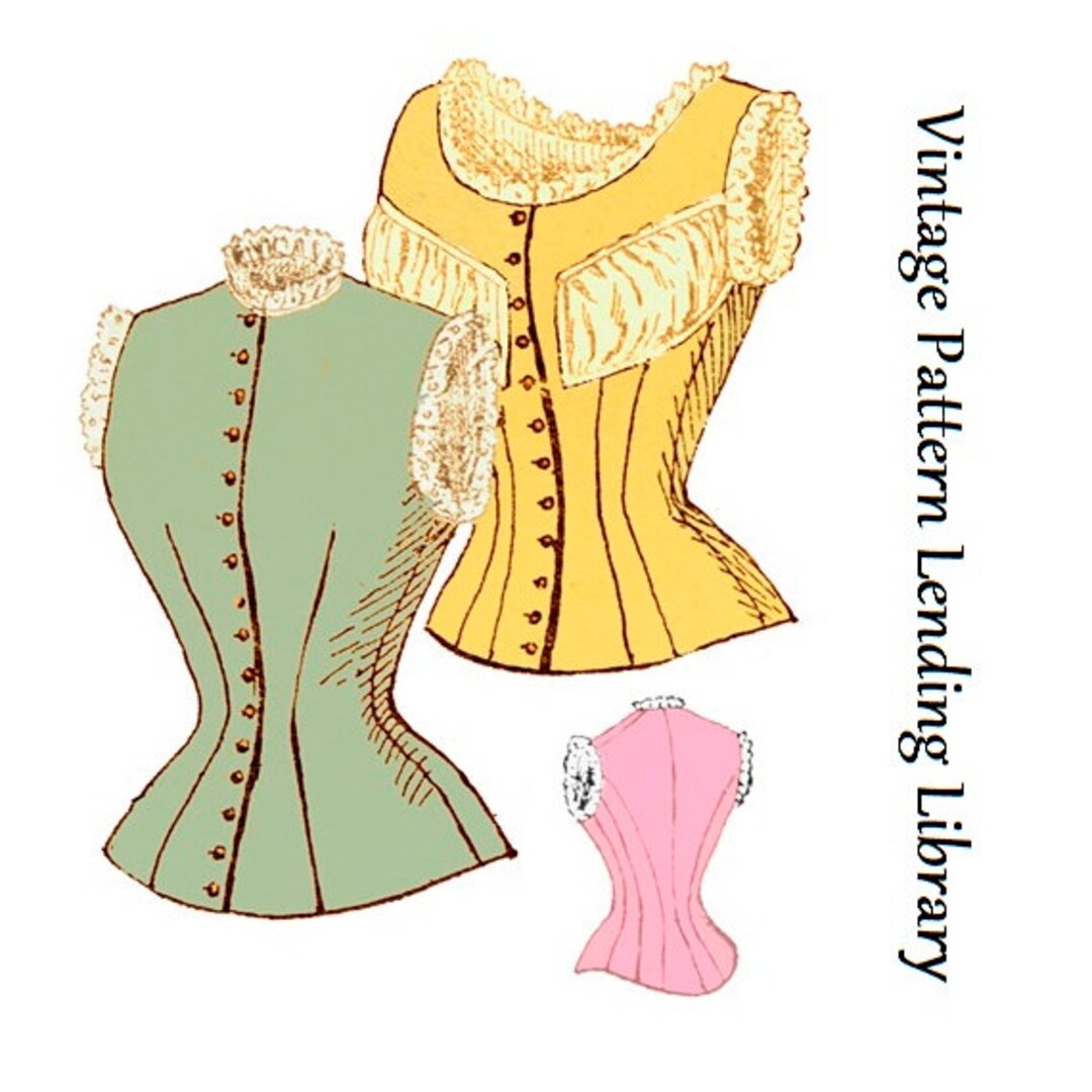 1890s Ladies Corset Cover With Optional Bust Puff Padding Reproduction ...
