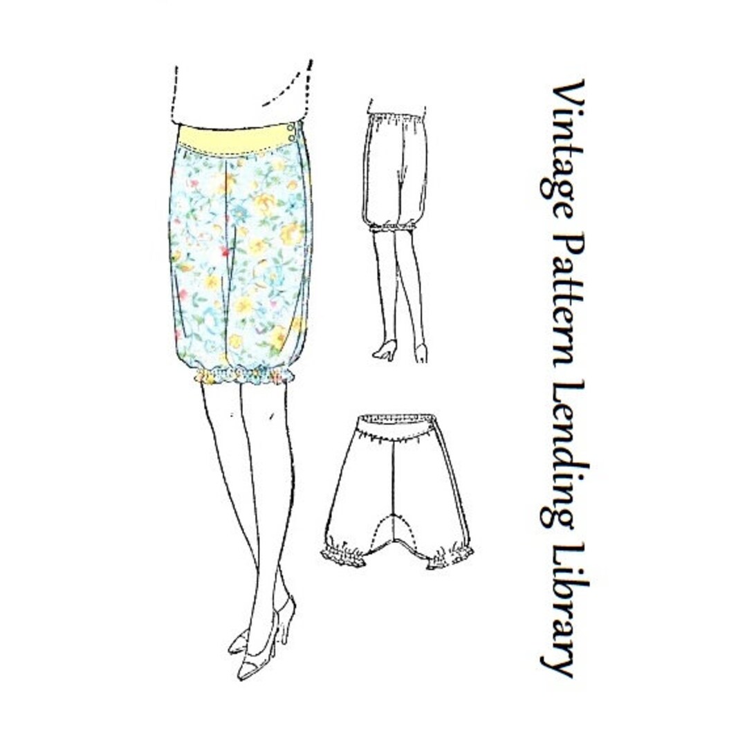 1920s Ladies Bloomers Reproduction 1928 Sewing Pattern Z4402 34 Inch ...