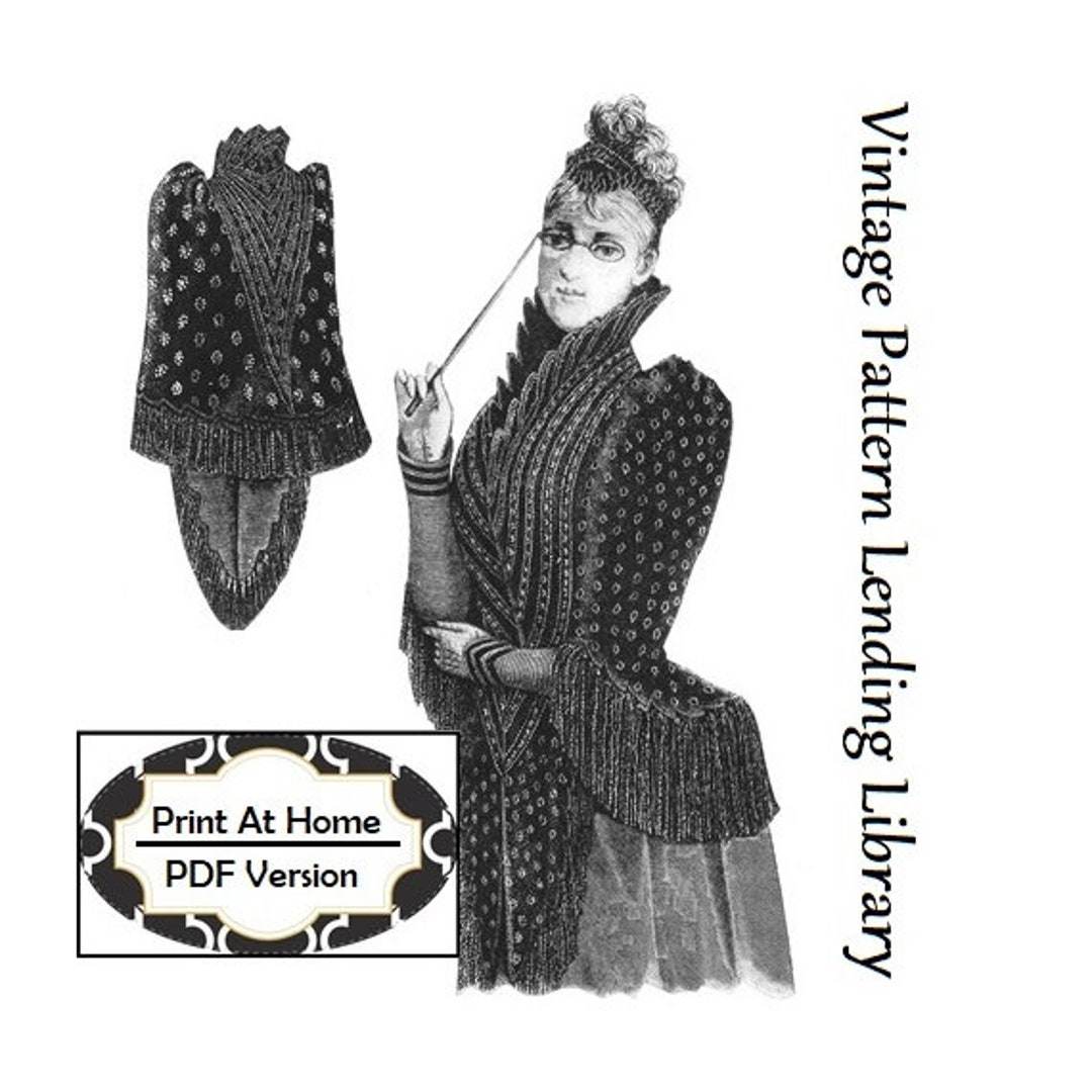 1890s Ladies Mantelet With Medici Collar INSTANT DOWNLOAD Late ...