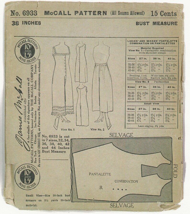 1915 Ladies Pantalettes or Combination Undergarment | Etsy
