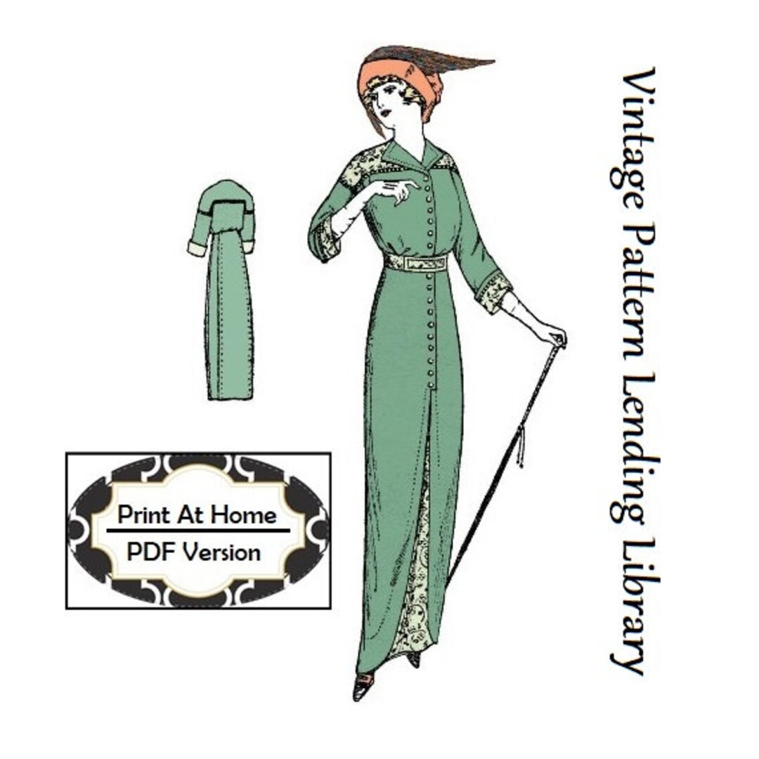 1912 Ladies Dress With Yoke INSTANT DOWNLOAD Reproduction Sewing ...