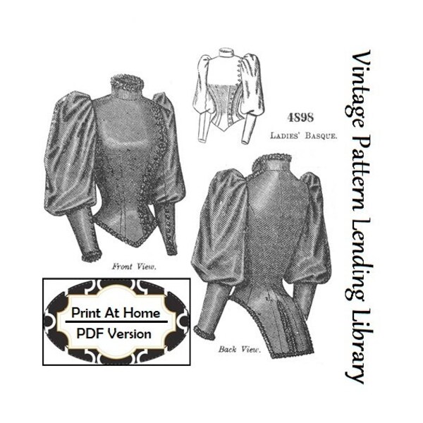 Victorian Shirt Pattern - Etsy
