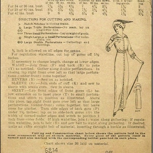 1912 Ladies Dress With Yoke INSTANT DOWNLOAD Reproduction Sewing ...