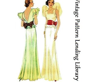 1930s Ladies Evening Coatee Reproduction 1933 Sewing Pattern | Etsy