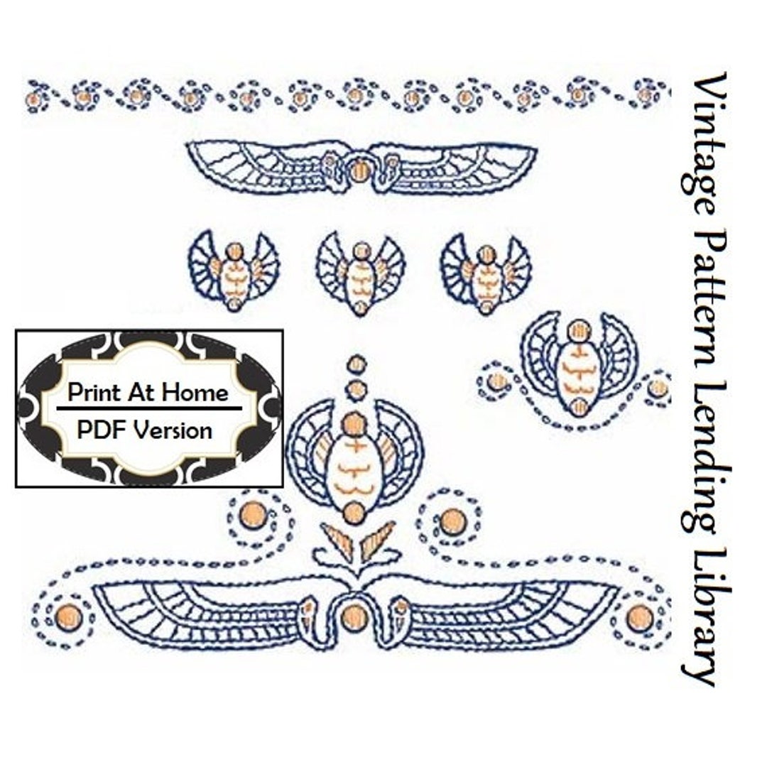 1920s Egyptian Bead/embroidery Design for Ladies Frock or Blouse ...