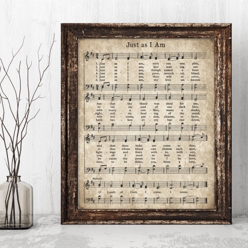Trust And Obey Hymn Print Printable Vintage Sheet Music Etsy