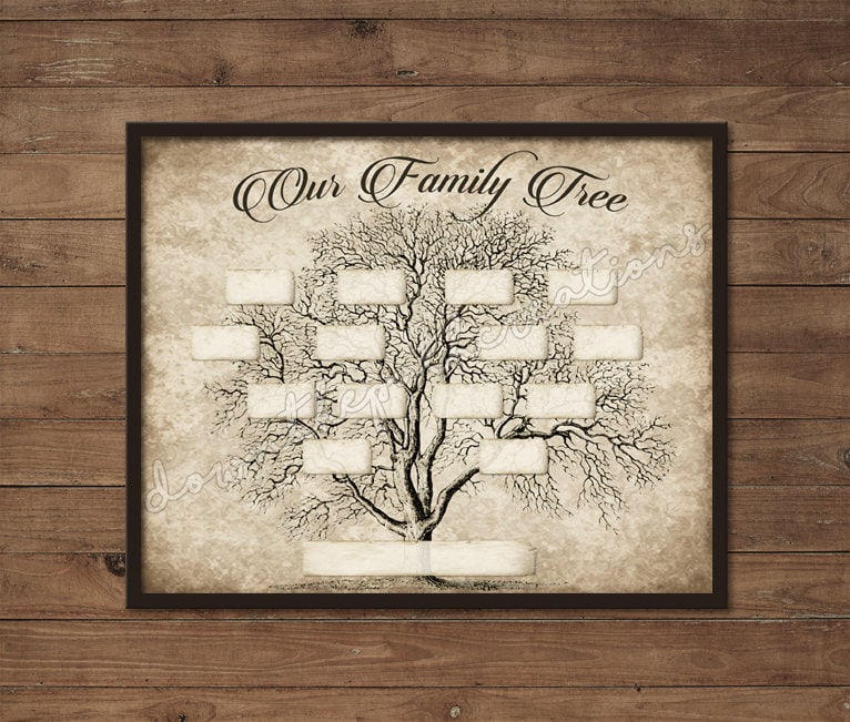 Vintage Family Tree Clip Art Family Tree With Frames Hi Res Stock