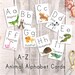 Alphabet Cards Watercolor Animals Instant Download | Etsy