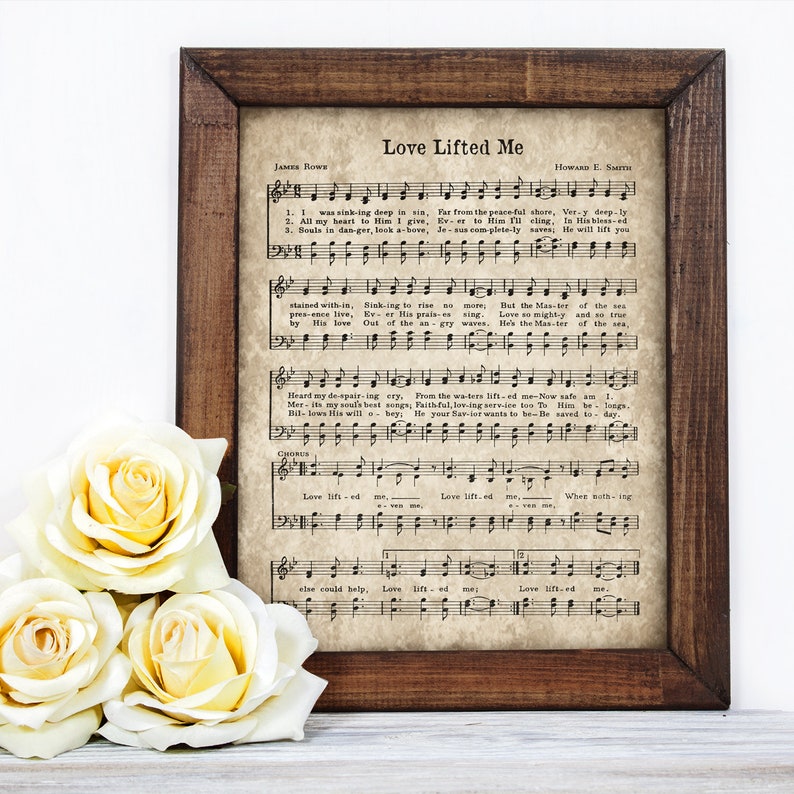 Love Lifted Me Print Printable Vintage Sheet Music Instant Etsy