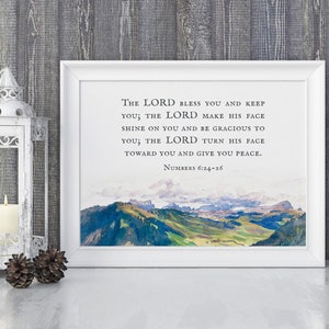 Blessing Printable, Lord Bless You and Keep You, Numbers 6:24-26 ...