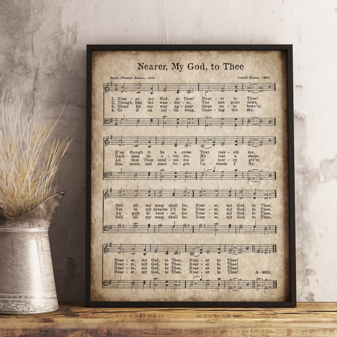 Nearer My God to Thee Print, Printable Vintage Sheet Music, Instant ...