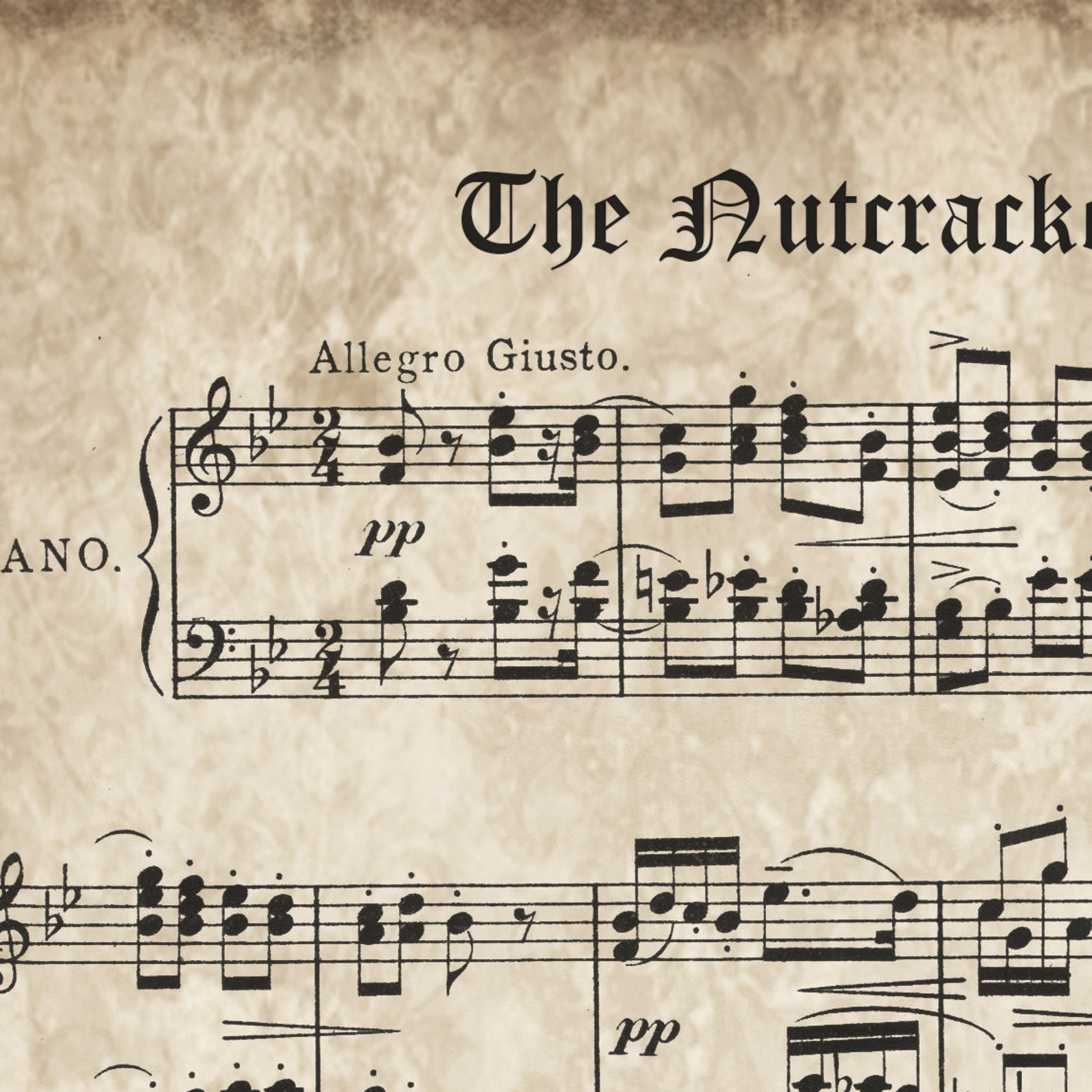 The Nutcracker, Printable Vintage Sheet Music, Instant Download ...