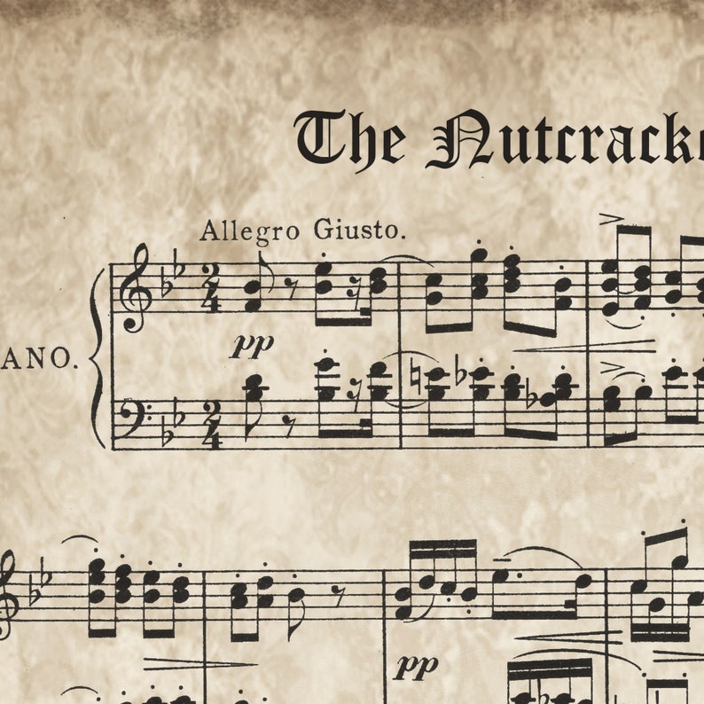 The Nutcracker Printable Vintage Sheet Music Instant Etsy