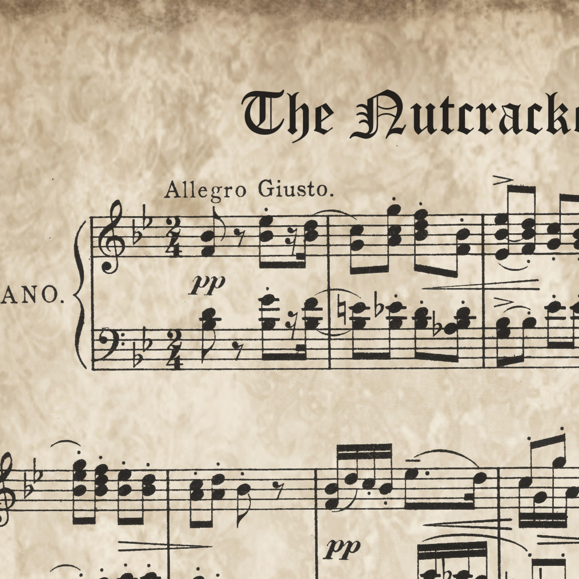 The Nutcracker Printable Vintage Sheet Music Instant | Etsy