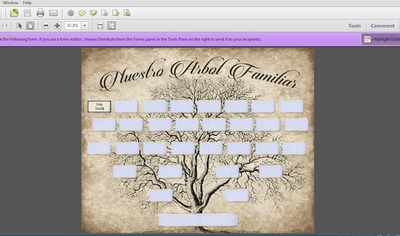 Spanish Family Tree Outline