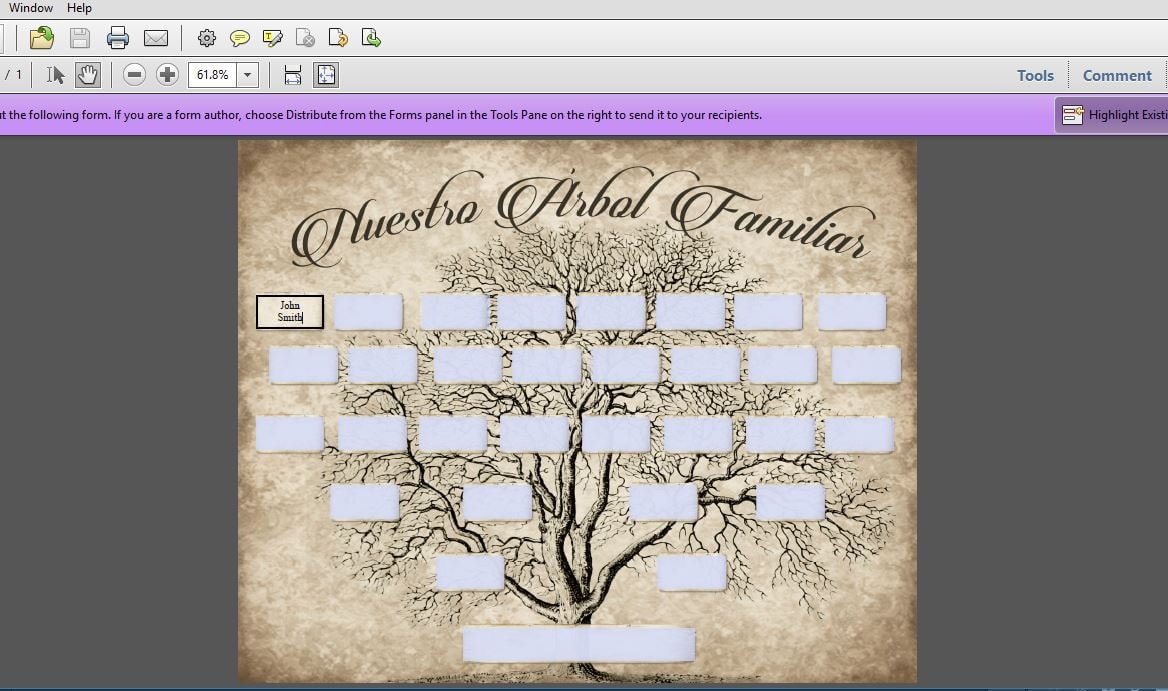 Spanish Family Tree Printable 5 Generation Template INSTANT - Etsy Canada