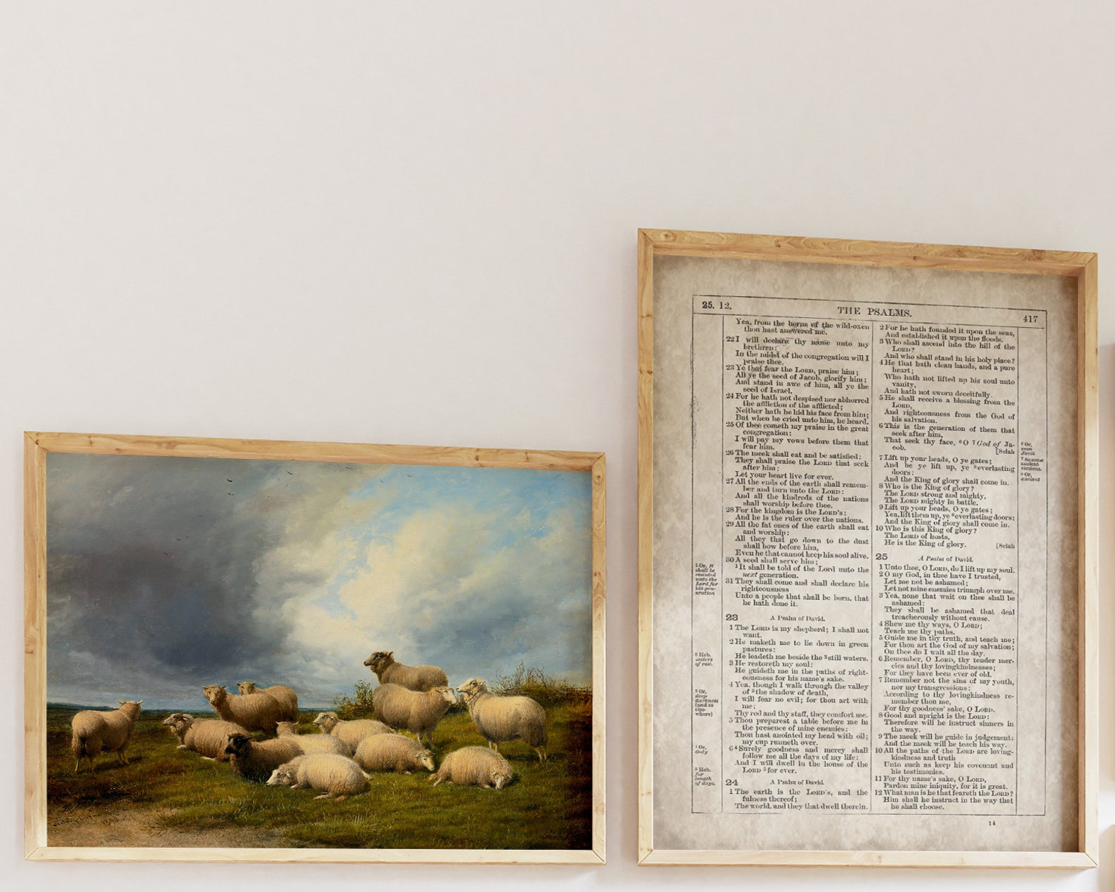 Psalm 23 Gallery Art Set, Printable Wall Bundle, the Lord is My ...