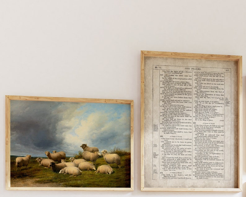 Psalm 23 Gallery Art Set Printable Wall Bundle the Lord is - Etsy