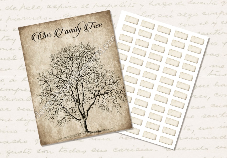 Paper Craft - Custom DIY Family Tree, Instant Download, Printable ...