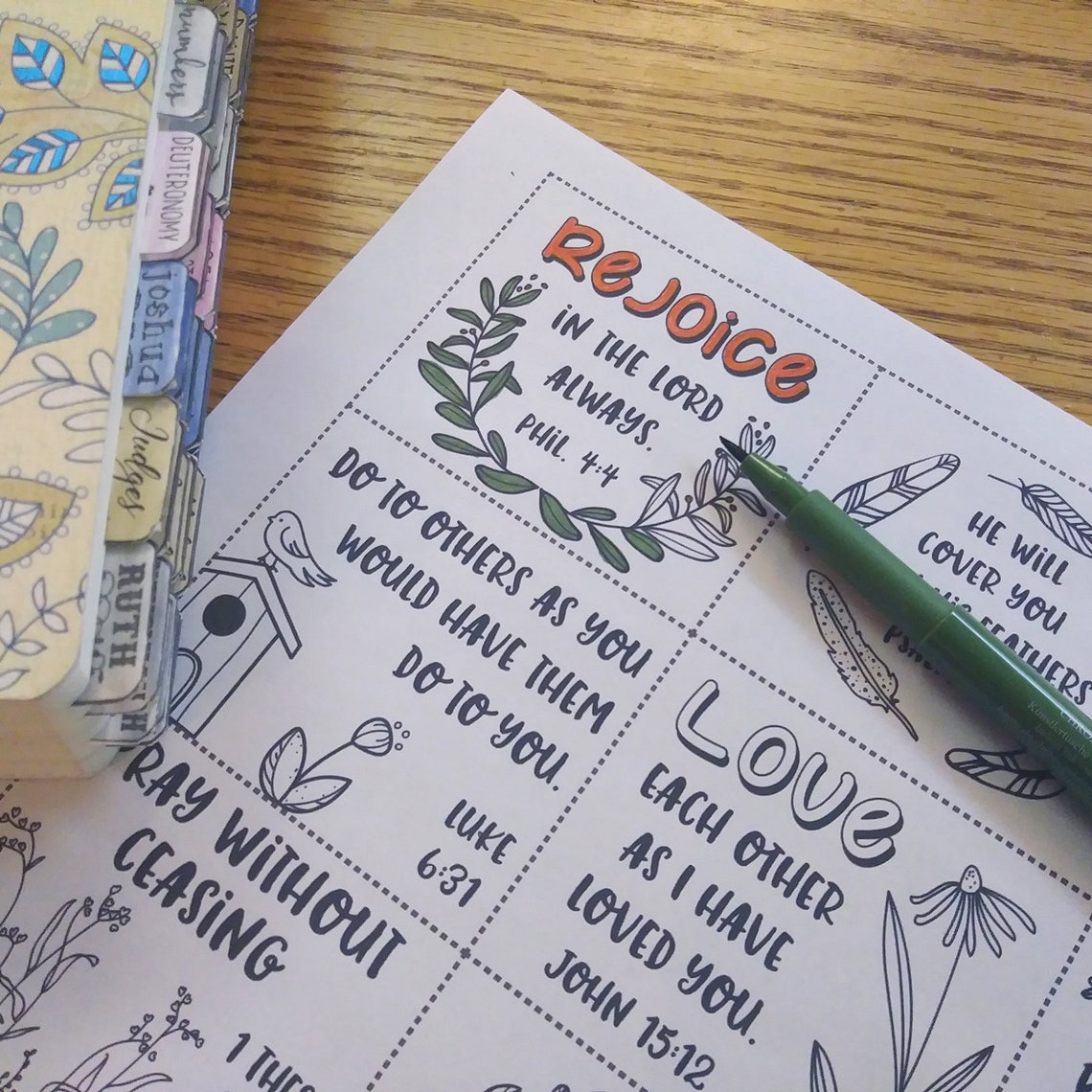 Printable Scripture Cards Bible Verse Coloring Instant - Etsy