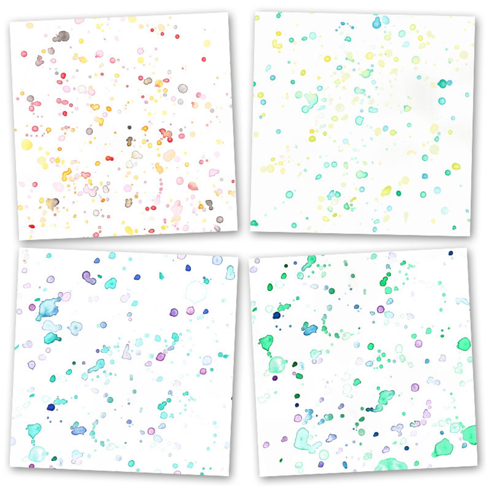 Watercolor Splatter Digital Paper Instant Download - Etsy