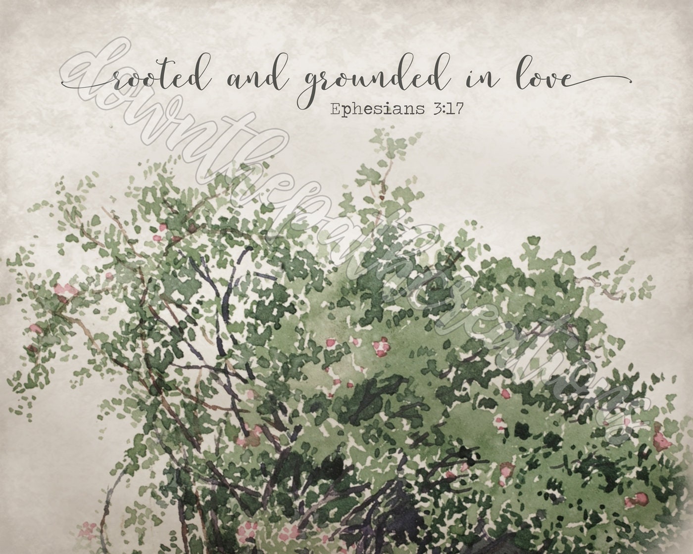 Rooted and Grounded in Love, Ephesians 3:17 Printable — Down the Path ...