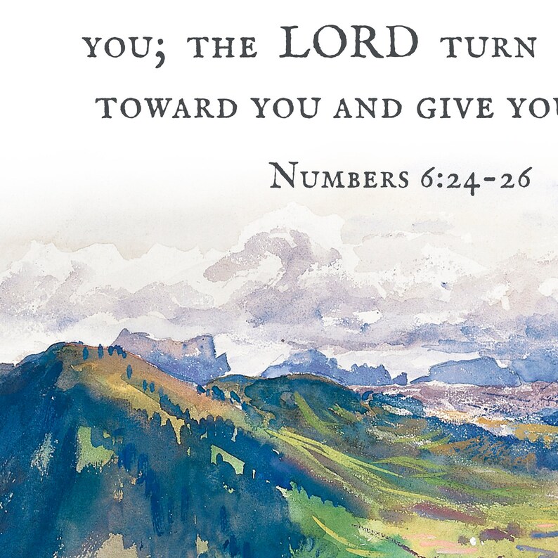 Blessing Printable Lord Bless You and Keep You Numbers - Etsy