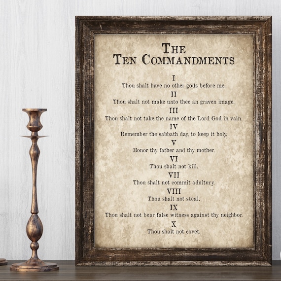 Ten Commandments Printable Exodus 20 Print INSTANT DOWNLOAD | Etsy