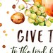 Give Thanks to the Lord Printable, Psalm 107:1 Print, Autumn Bible ...