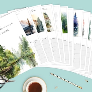 Bible Verse Calendar 2024, Printable PDF, Inspirational Watercolor ...