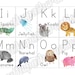 Alphabet Cards Watercolor Animals Instant Download - Etsy