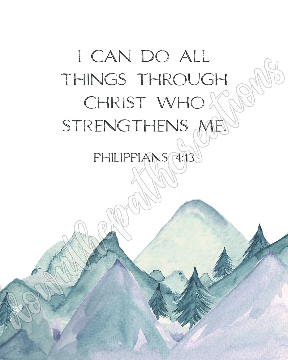 Philippians 4:13 Printable I Can Do All Things Through - Etsy