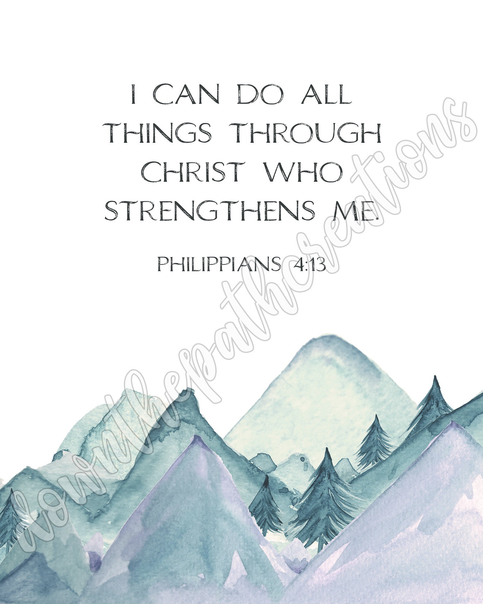 Philippians 4:13 Printable I Can Do All Things Through - Etsy