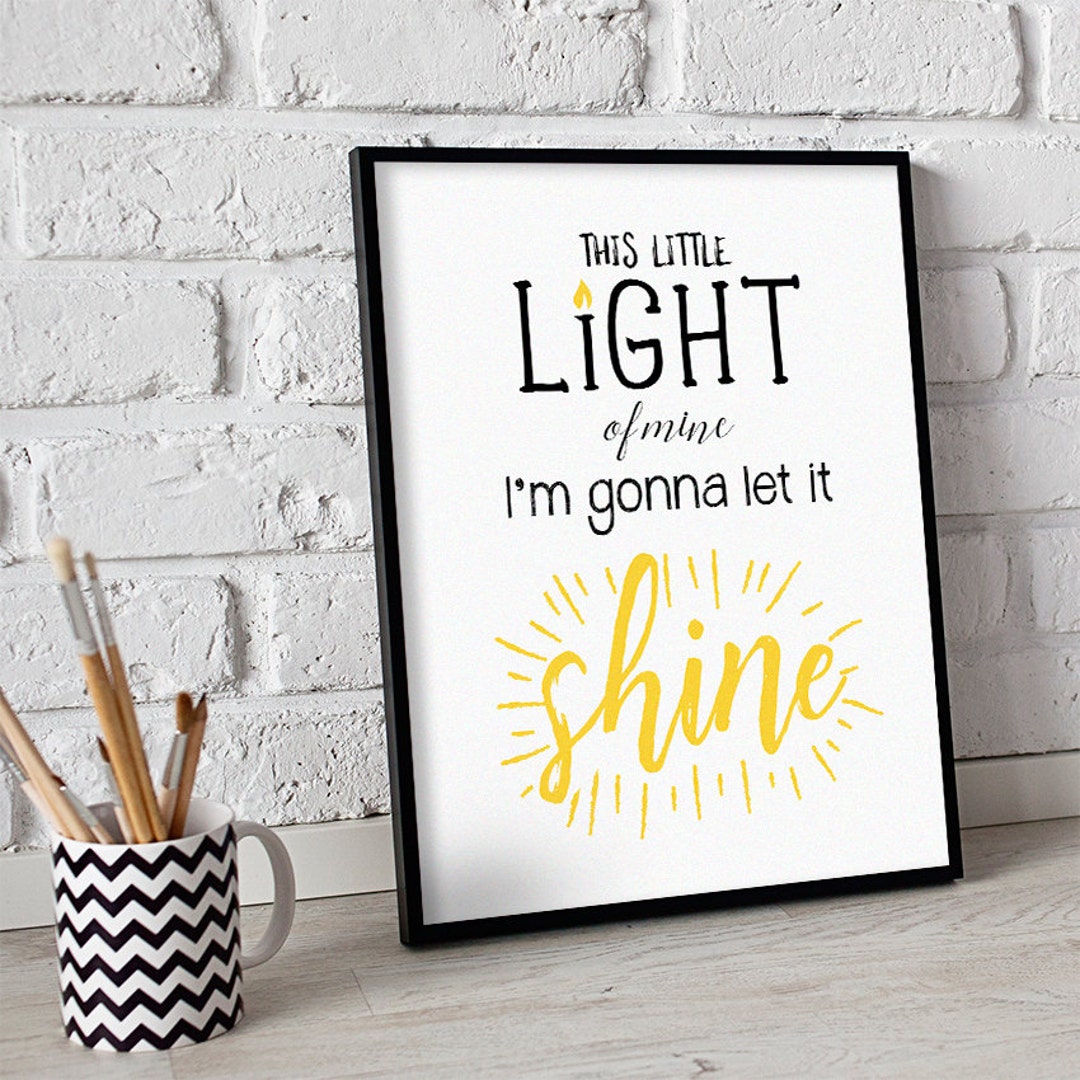 This Little Light of Mine I'm Gonna Let It Shine, INSTANT DOWNLOAD Kids ...