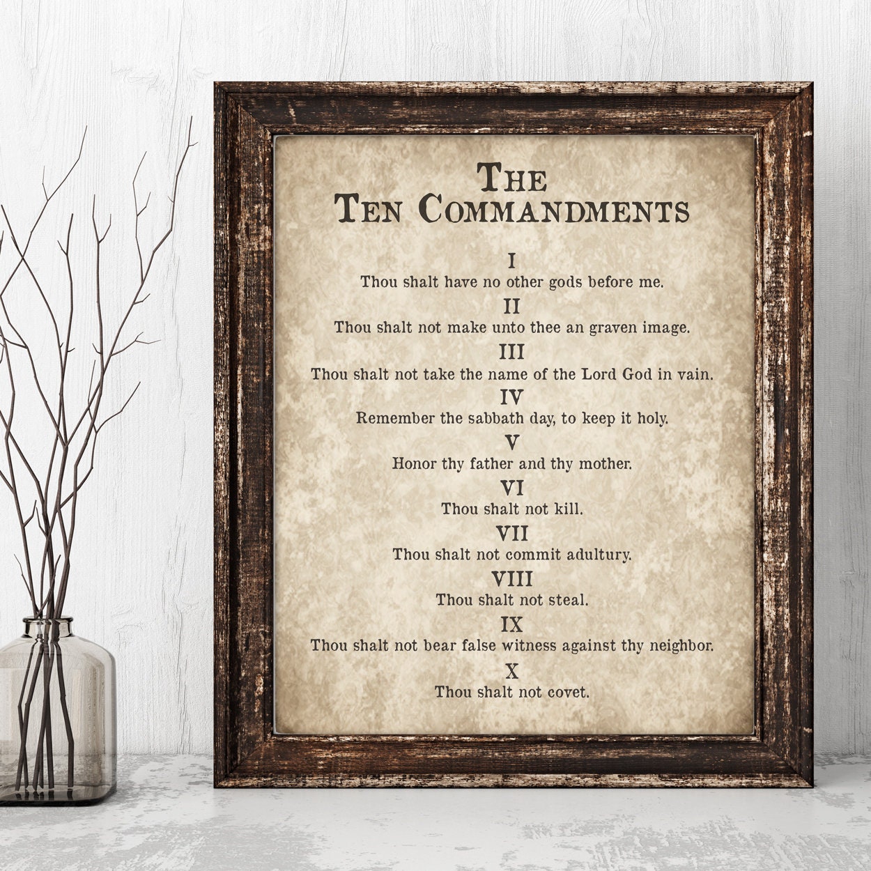 Ten Commandments Printable, Exodus 20 Print — Down the Path Creations