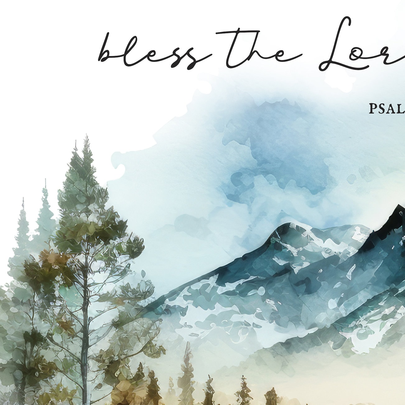 Bless the Lord Oh My Soul Printable, Psalm 104:1 Print — Down the Path ...