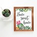 Succulent Printable, Home Sweet Home Print, Housewarming Gift, Instant ...