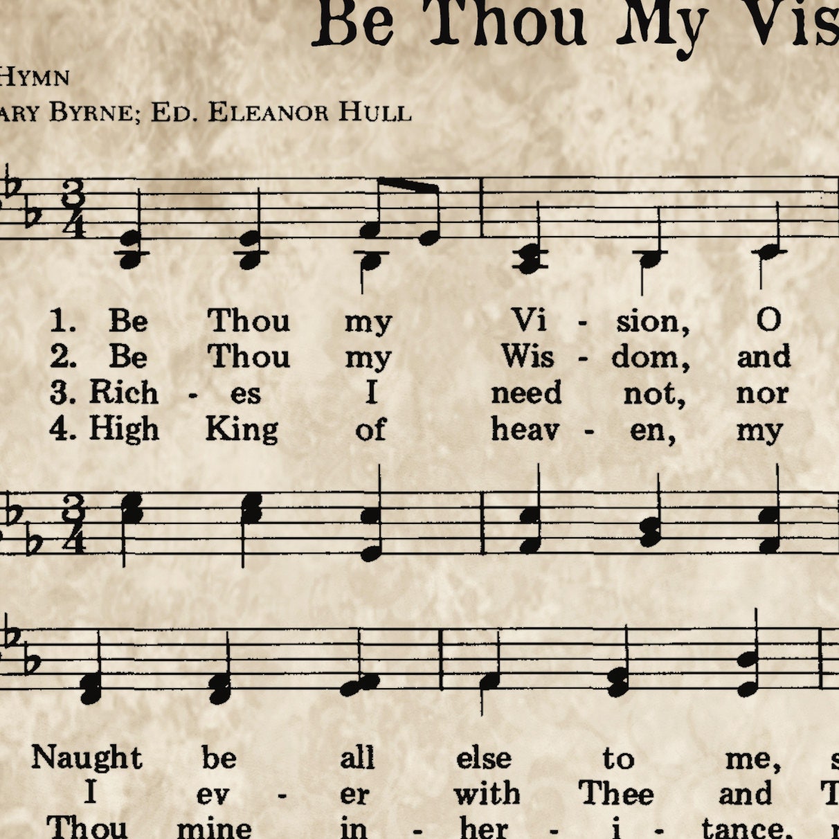 Be Thou My Vision Print Printable Vintage Sheet Music - Etsy Canada
