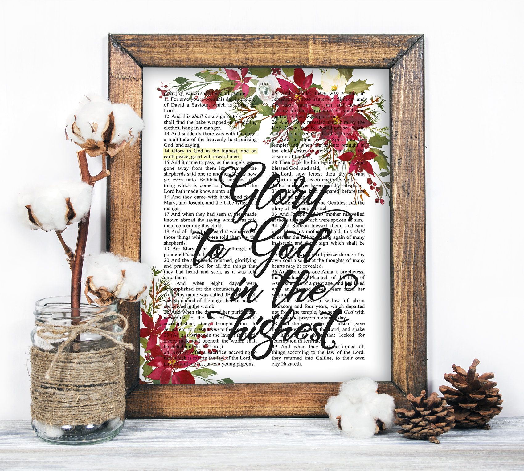 Set of 6 Christmas Bible Verse Art Prints, Download — Down the Path ...