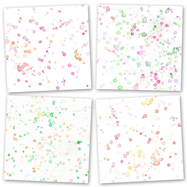 Watercolor Splatter Digital Paper Instant Download - Etsy