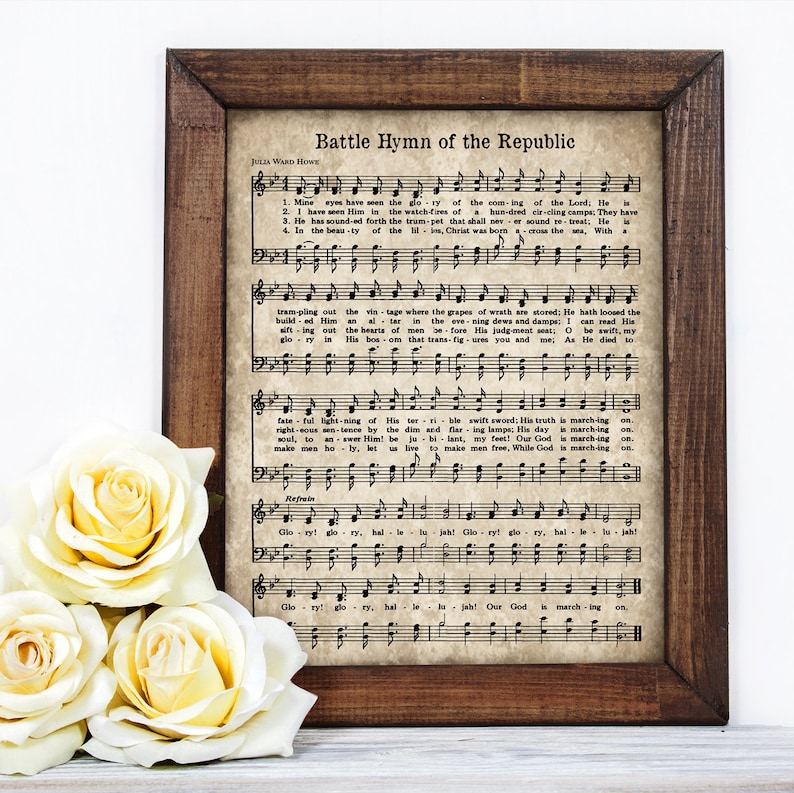 Battle Hymn of the Republic Print: Vintage Patriotic Wall Art (PDF) - Etsy