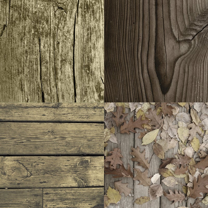 Rustic Wood and Leaves - INSTANT DOWNLOAD - Natural Distressed Texture ...