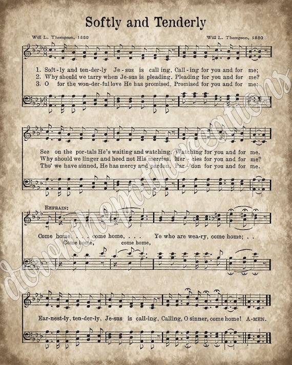 Softly And Tenderly Lyrics