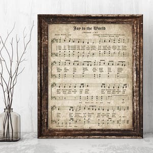 Joy to the World, Printable Christmas Hymn, Vintage Carol, Instant ...