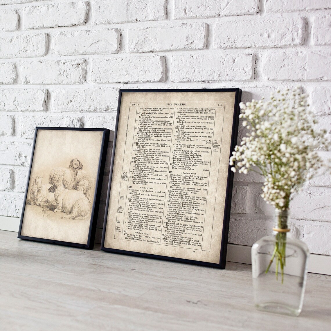 Psalm 23 Gallery Art Set, Printable Wall Bundle, the Lord is My ...