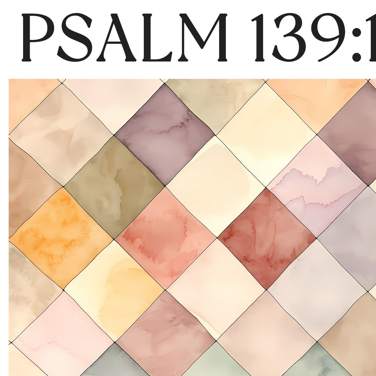 Psalm 139: 13-14 Print, Printable Watercolor Quilt Art — Down the Path ...