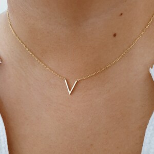 Dainty V Necklace, Gold Necklace, Silver Necklace, Minimalist Necklace ...