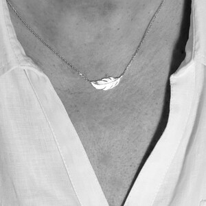Dainty Feather Necklace, 18 Karat Gold Plated Feather Necklace, Small ...